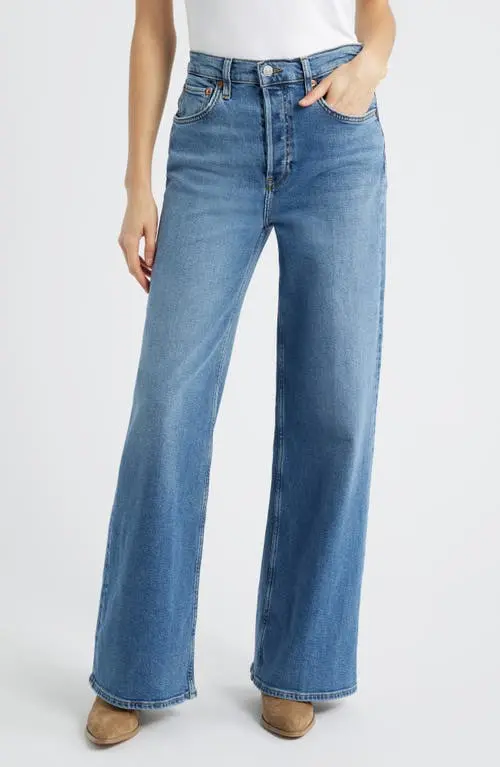 RE/DONE High-waist Wide-leg Jeans - Mid70sshadow
