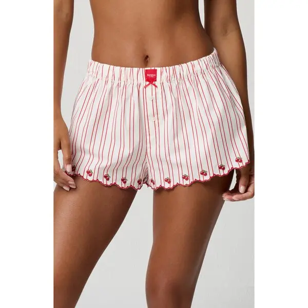 FLORENCE BY MILLS Cherry Stripe Sleep Shorts