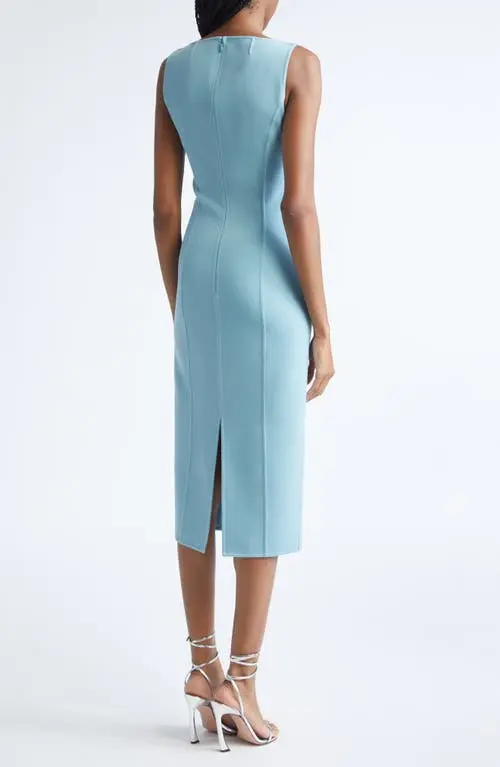 Michael Kors Stretch Wool Blend Crepe Sheath Dress