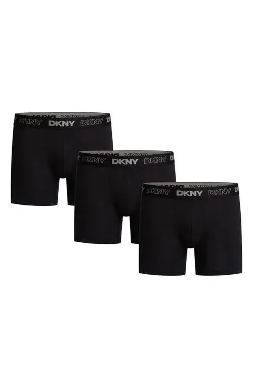 Dkny 3-pack Eco Active Boxer Briefs - Black/black/black