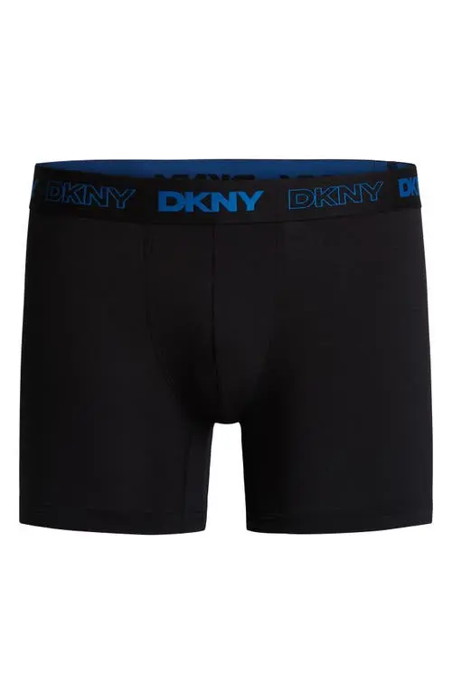 Dkny 3-pack Eco Active Boxer Briefs - Jet Black/lime Punch/grey