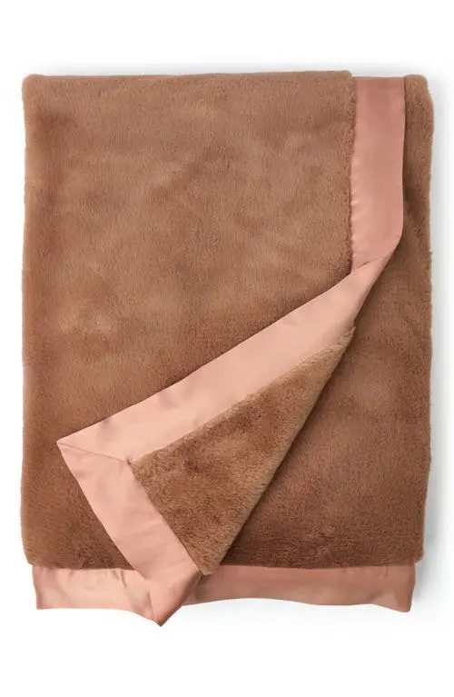 LITTLE GIRAFFE Luxe Throw Blanket - Bordeaux Blush