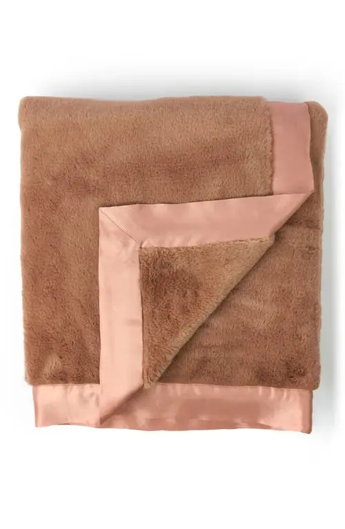LITTLE GIRAFFE Luxe Throw Blanket - Bordeaux Blush