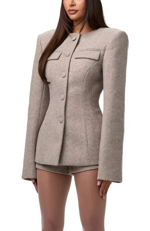 Naked Wardrobe Herringbone Blazer