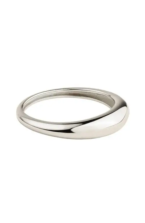 MADE BY MARY Mini Gloss Band Ring - Silver