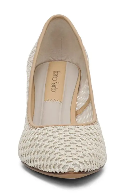Franco Sarto Julissa Pointed Toe Pump - Off White Woven
