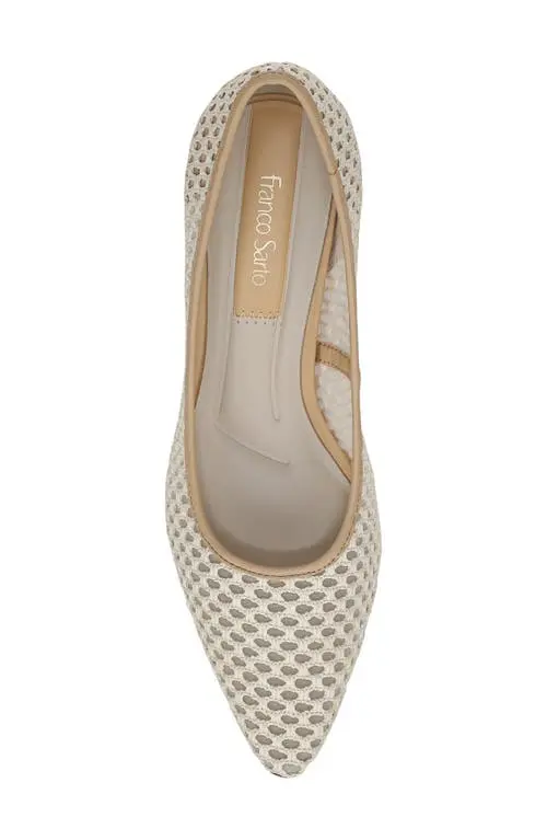 Franco Sarto Julissa Pointed Toe Pump - Off White Woven