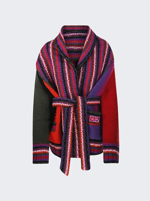 Emilio Pucci Oversized Colorblock Wool Cardigan - Multi