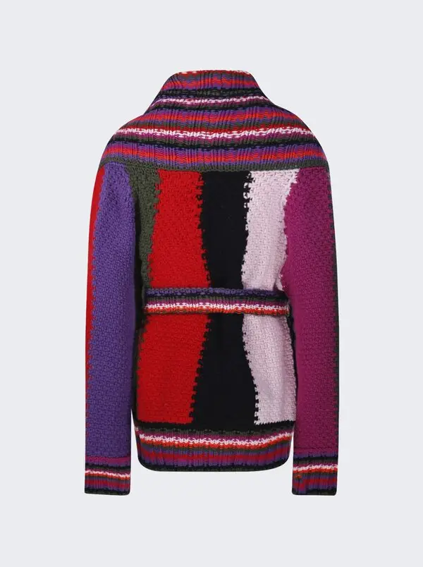 Emilio Pucci Oversized Colorblock Wool Cardigan - Multi