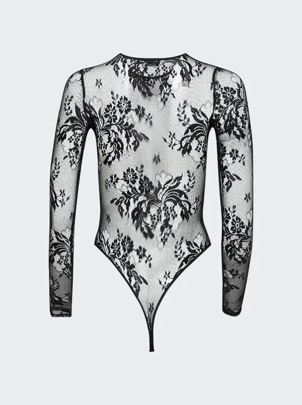 Wardrobe.NYC Lace Bodysuit - Black