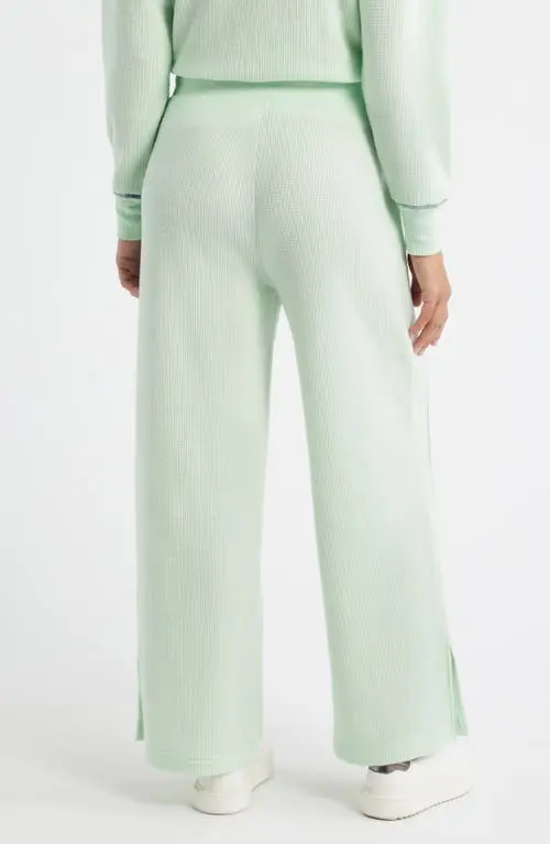 CITY BLUES Contrast Stitch Waffle Knit Lounge Pants