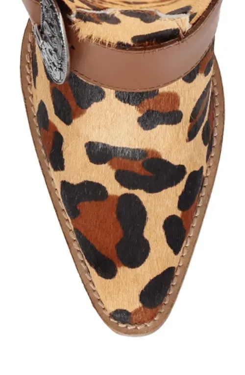 DINGO Spur Crazy Calf Hair Over-the-knee Boots - Leopard