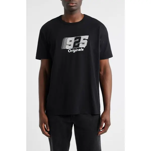 925 ORIGINALS Marathon Graphic Print T-shirt - Black