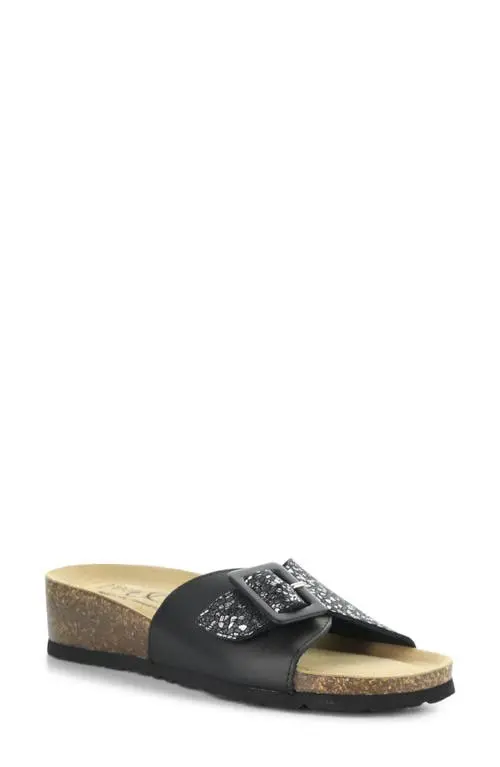 BOS. & CO. Lyra Wedge Slide Sandal - Nero