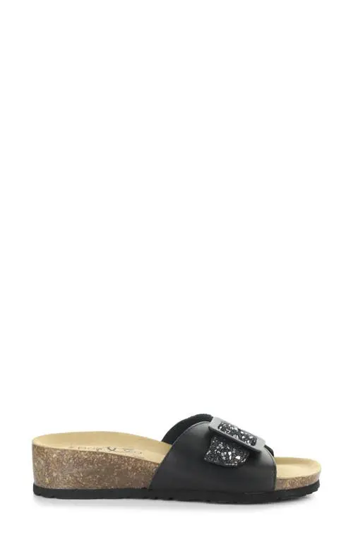 BOS. & CO. Lyra Wedge Slide Sandal - Nero