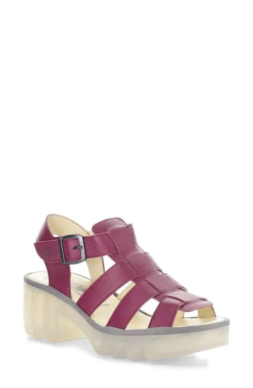 Fly London Terf Lug Sole Sandal - Berry