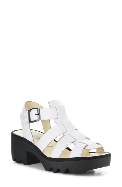 Fly London Terf Lug Sole Sandal - White