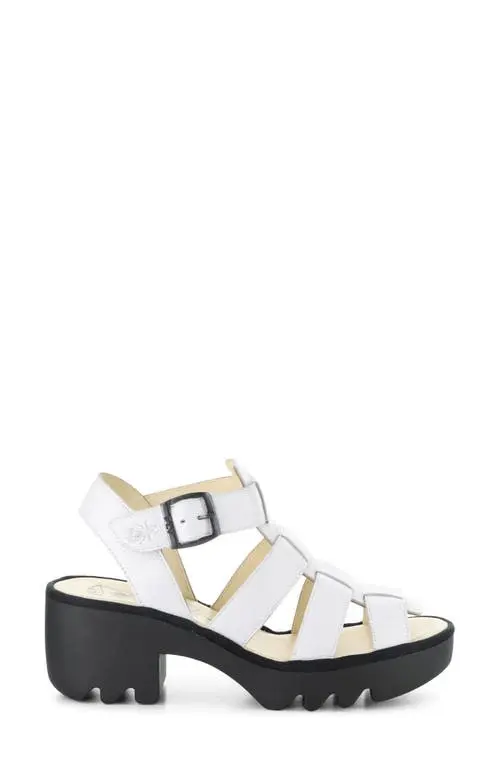 Fly London Terf Lug Sole Sandal - White