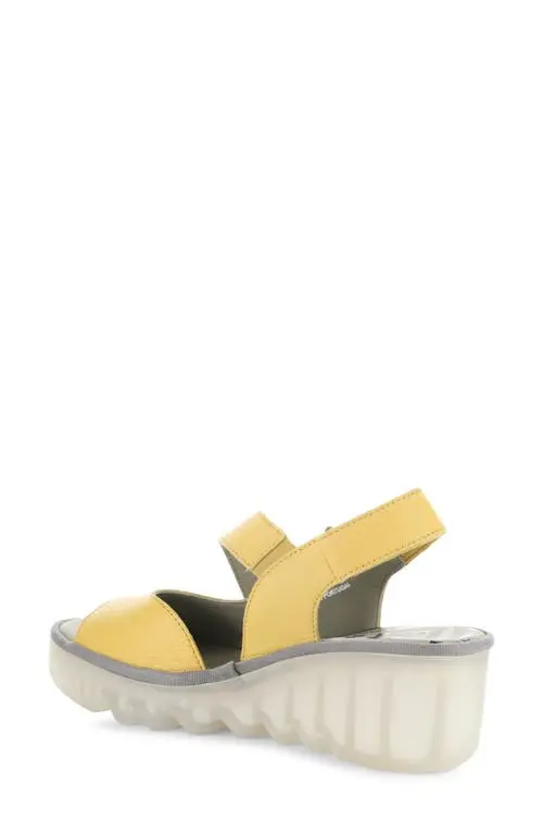 Fly London Basy Slingback Platform Wedge Sandal - Bumblebee