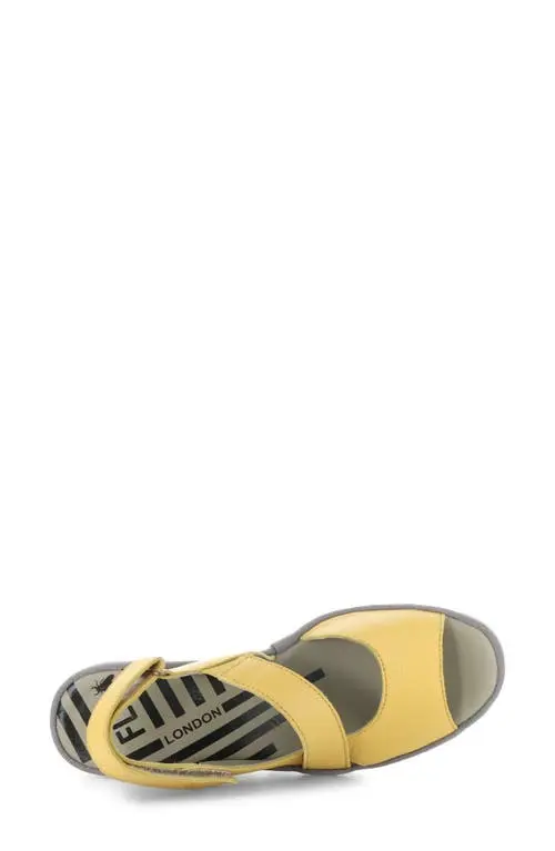 Fly London Basy Slingback Platform Wedge Sandal - Bumblebee
