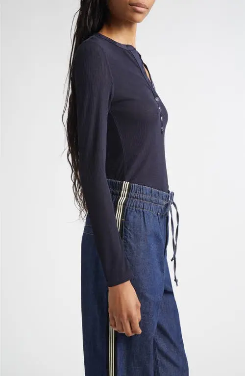 Veronica Beard Drexler Knit Henley Top