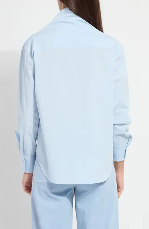 Lyssé Tulsi Funnel Neck Button-up Shirt