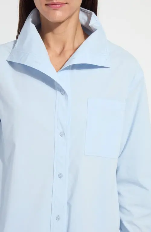 Lyssé Tulsi Funnel Neck Button-up Shirt