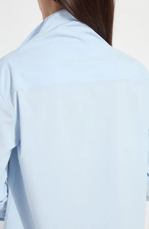 Lyssé Tulsi Funnel Neck Button-up Shirt