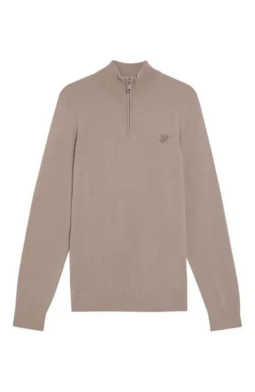 LYLE & SCOTT Merino Quarter Zip Sweater - Cinder