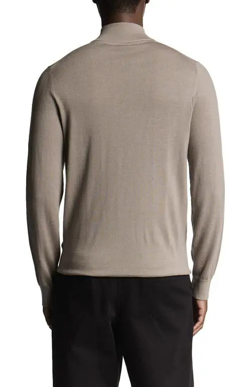 LYLE & SCOTT Merino Quarter Zip Sweater - Cinder