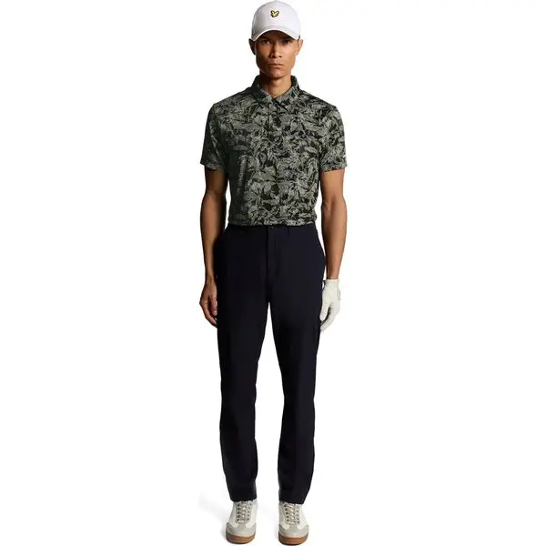 LYLE & SCOTT Golf Digital Floral Polo Shirt - Jet Black