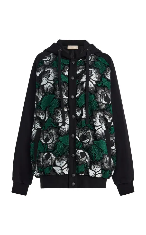 Elie Saab Macrame Bomber Jacket