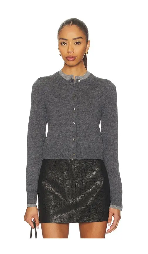 Rokh Layered Wool Cardigan - Grey
