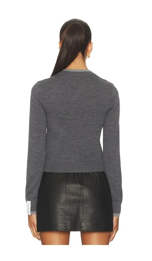 Rokh Layered Wool Cardigan - Grey