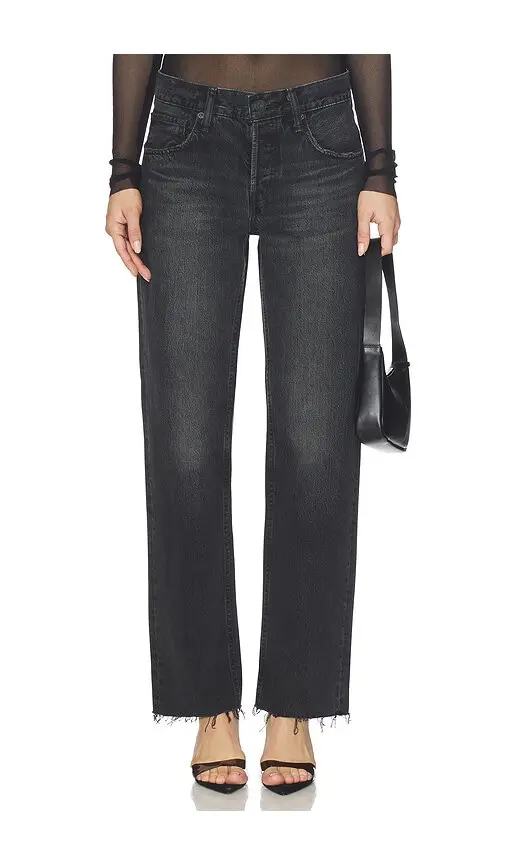 Moussy Vintage Glencoe Straight Low Jeans - Black