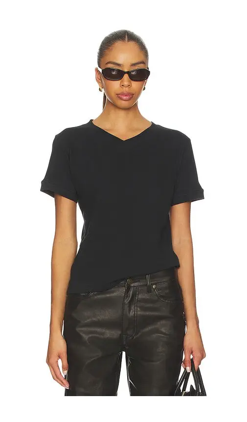 EB DENIM Henry V Neck Tee