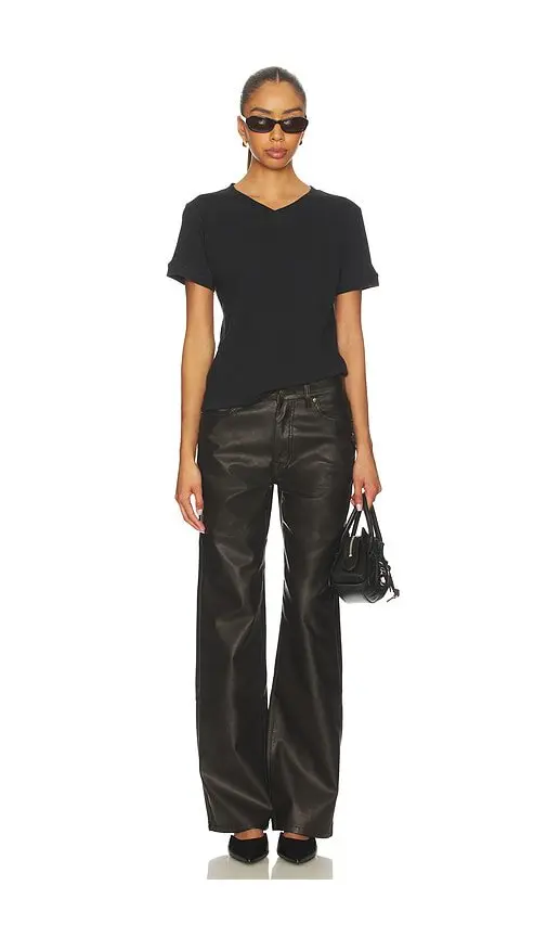 EB DENIM Henry V Neck Tee