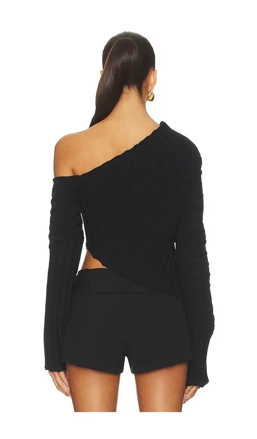 Cult Gaia Jaidan Knit Top - Black