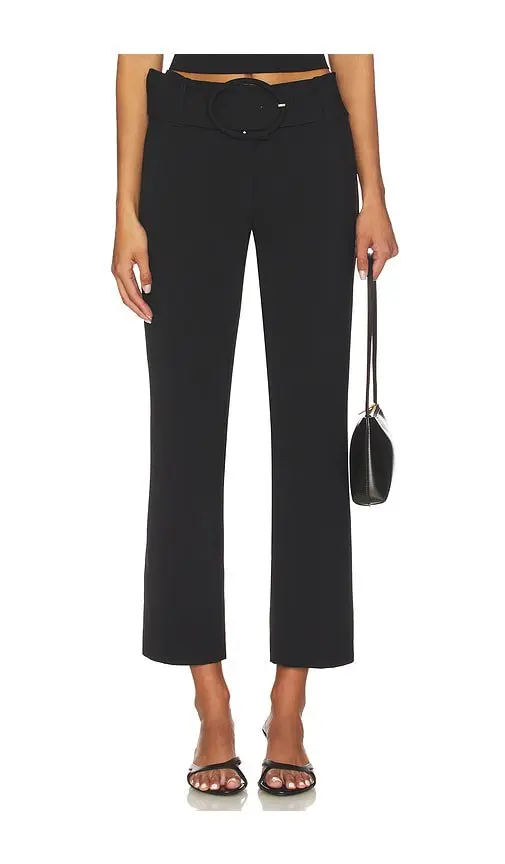 Cult Gaia Zaki Belted Capri Pants - Black