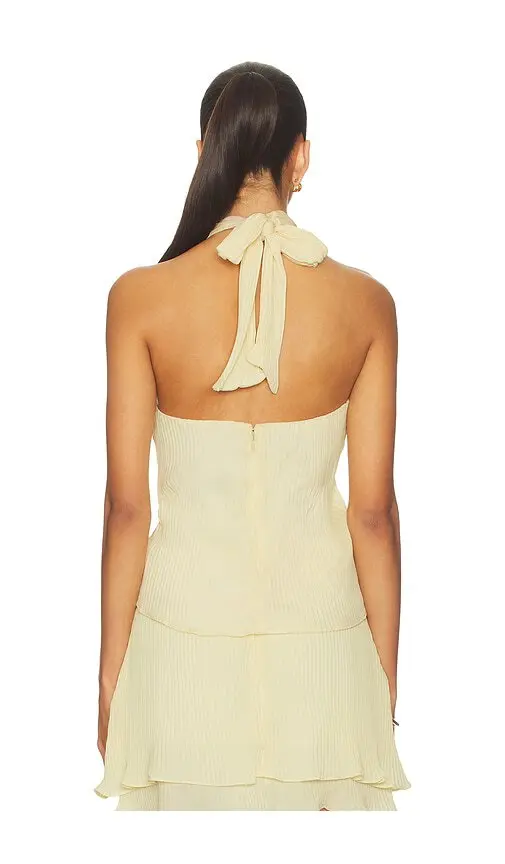 BAOBAB Halter Neck Pleated Top - Yellow