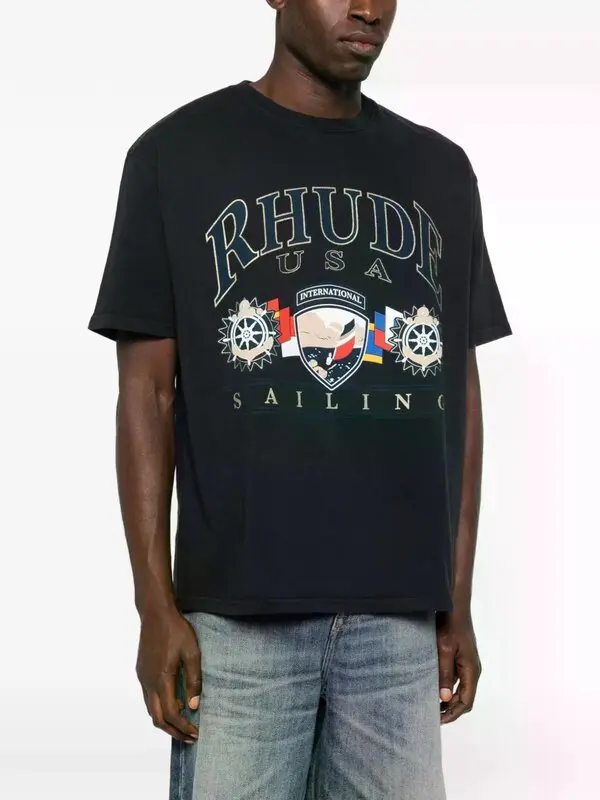 Rhude Sailing Icon T-shirt - Black