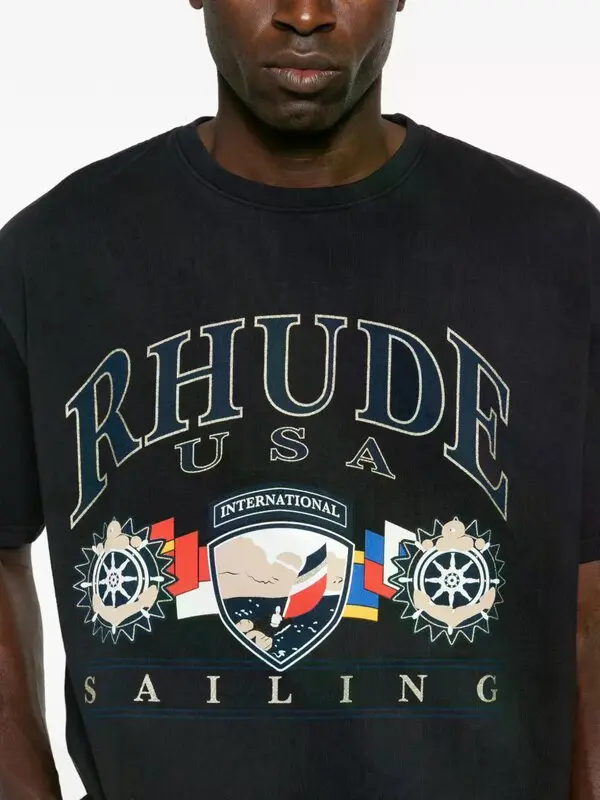 Rhude Sailing Icon T-shirt - Black