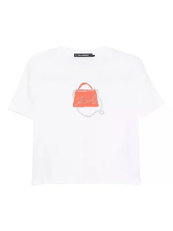 Karl Lagerfeld Graphic-print Cotton T-shirt - White