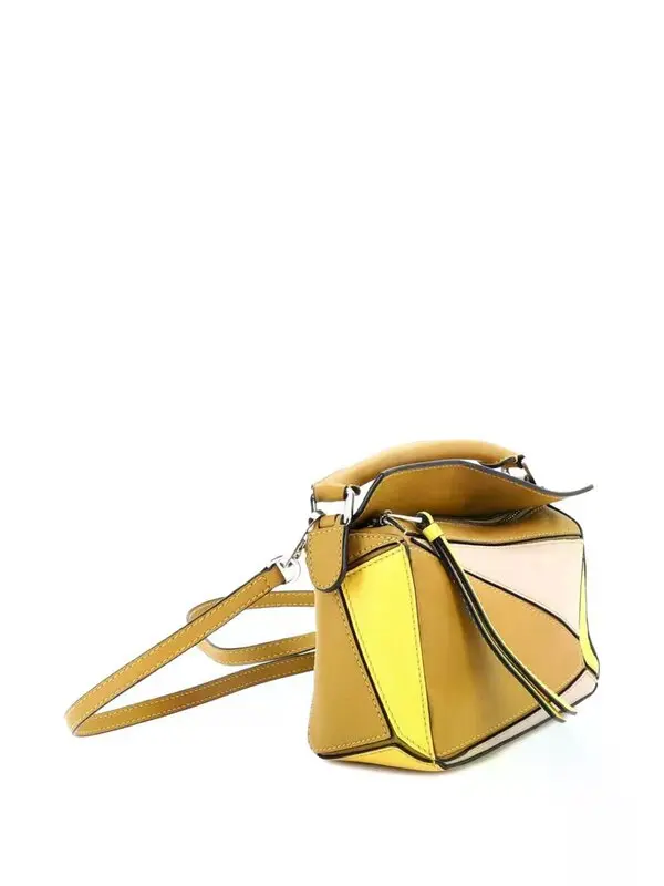 Loewe Puzzle Leather Mini Crossbody Bag - Neutrals