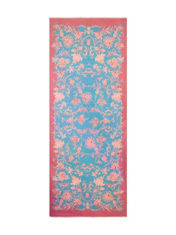 Etro Floral Scarf - Blue