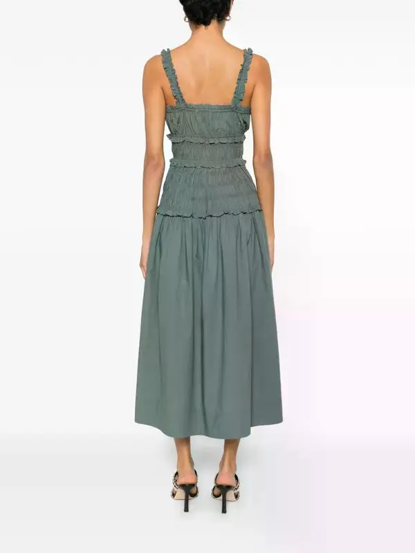 slim fit dress slacks Marianne Smocked Midi-Dress