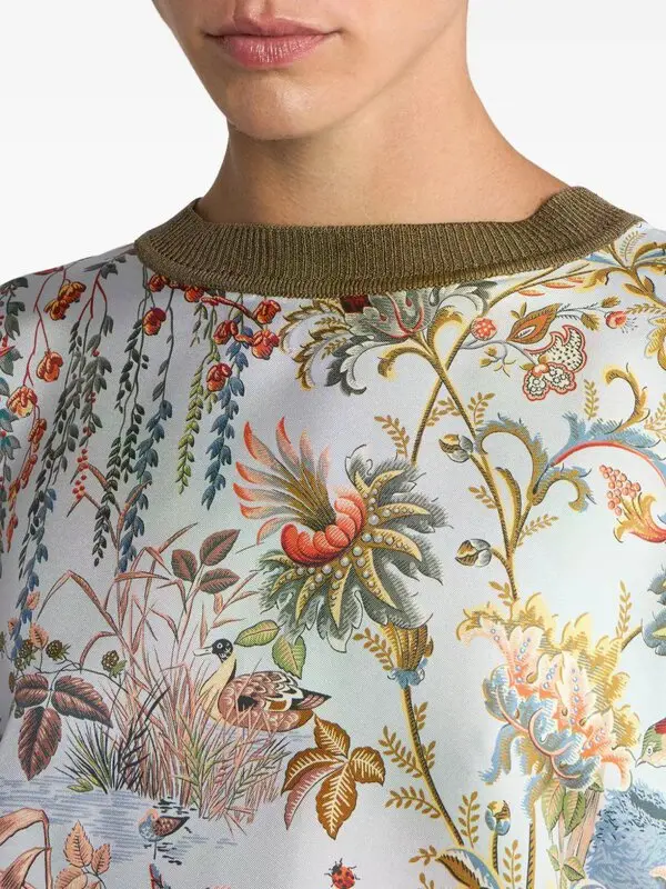 Etro Floral-print Knit Top