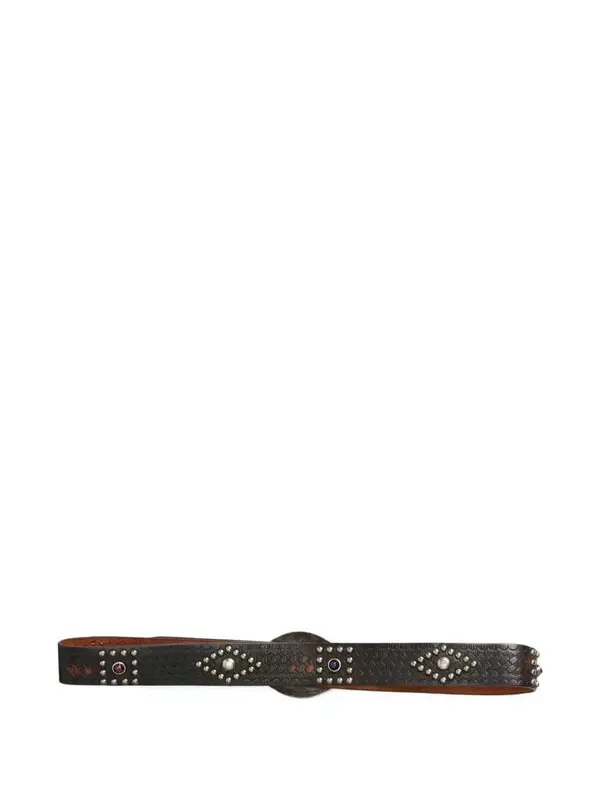 Ralph Lauren Studded Leather Belt - Black