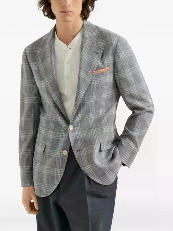 Brunello Cucinelli Notched-lapel Blazer - Grey