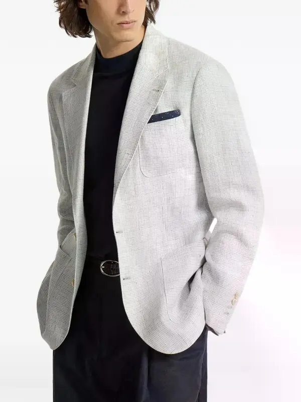 Brunello Cucinelli Linen Patch-pockets Blazer